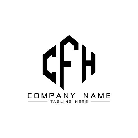 Cfh Letter Logo Design With Polygon Shape Cfh Polygon And Cube Shape