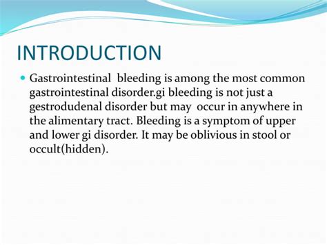 Gastro Intestinal Bleeding Healthcare Pptx