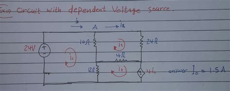 Solved Circuit With Dependent Voltage Source Circuit With Chegg Com