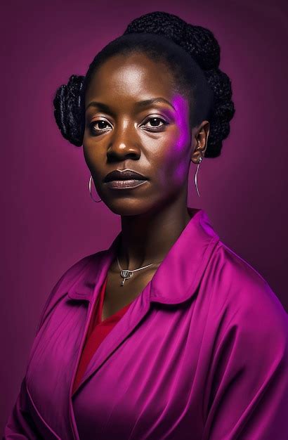Ilustración generativa de ia del retrato de una joven doctora negra con