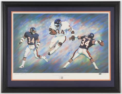Lot Detail 1993 Walter Payton Chicago Bears Signed 27 X 35 Framed