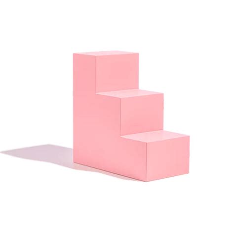 Propsyland Pink 3 Step Stair Block Styling Prop Hypop