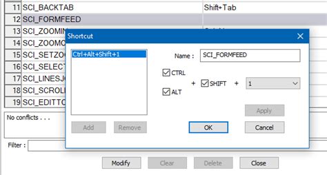 Buggy Behavior When Assigning Shortcut To Scintilla Commands Issue Notepad Plus Plus