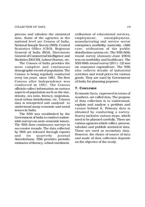 Ncert Book Class Economics Chapter Collection Of Data Pdf Aglasem