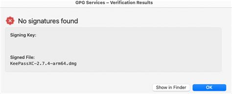 Macos Signature Verification Using Gpg Keychain · Issue 8919