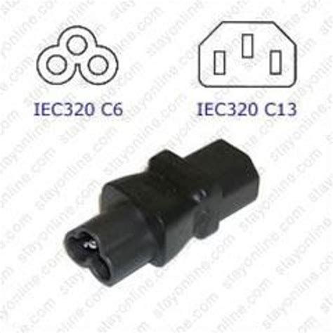 Iec320 C6 Male Plug To Nema 5 15 Connector Block Plug Adapter