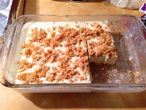 Frosted Flake Frozen Dessert With Raspberry Sauce Cooking With Brittni