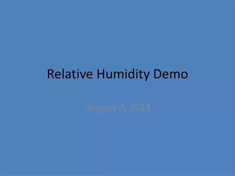 PPT Relative Humidity Demo PowerPoint Presentation Free Download ID 6524426