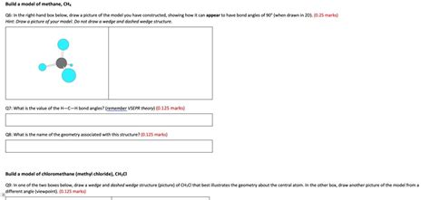 Solved Build A Model Of Methane CH Hint Draw A Picture Of Chegg Com