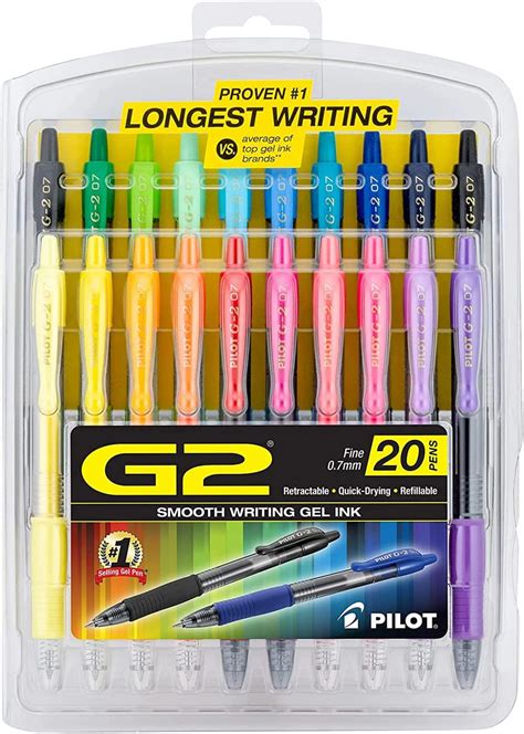 Pilot G2 Premium Gel Roller Pens Fine Point 07 Mm