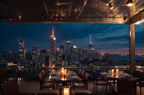 Premium AI Image Rooftop Jazz Club Dining Skyline Serenade Live Jazz