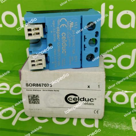Jual Ssr Celduc Sor867070 75a Input 3 5 32vdc Output 24 510vac Kota