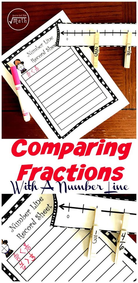 FREE Hands On Comparing Fractions Activity Using A Number Line