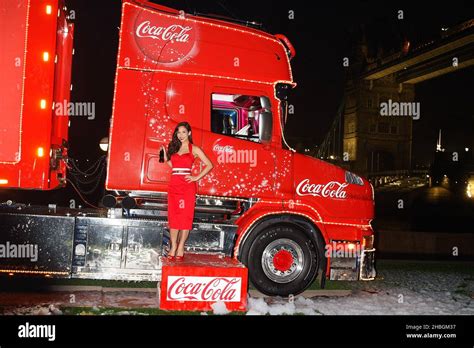Myleene Klass Lights Up London With The Launch Of The Coca Cola