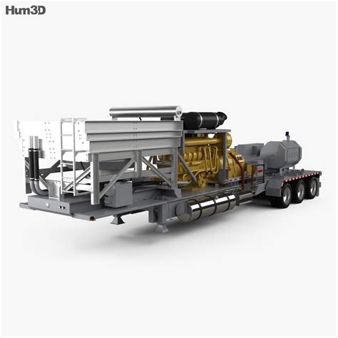 fracturing unit semi trailer 2018 3d model vehicles on hum3d