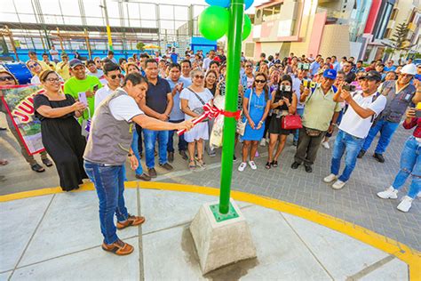 Se inauguran pistas y veredas en Urbanización Mariscal Luzuriaga
