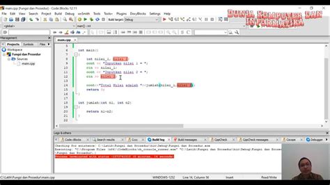 Coding Untuk Fungsi Dan Prosedur C Youtube
