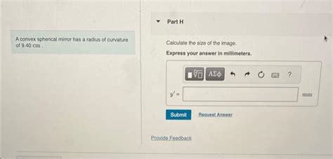 Solved A Convex Spherical Mirror Has A Radius Of Curvature