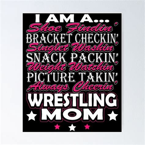 Cute Wrestling Mom Scholastic Wrestling Poster For Sale By Fanmued