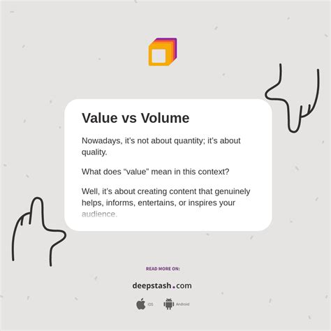 Value Vs Volume Deepstash