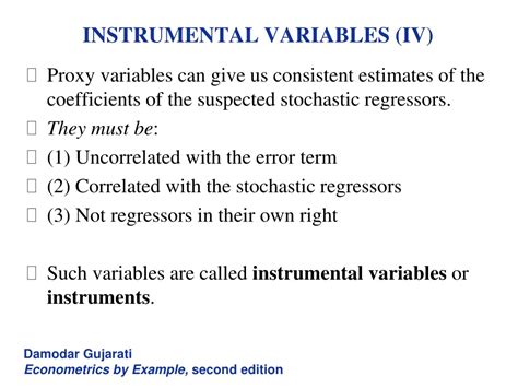 Ppt Stochastic Regressors And Instrumental Variables Powerpoint