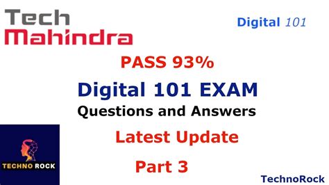 Tech Mahindra Digital 101 Exam Questions And Answers 2023 Latest Update Pass 93 Youtube