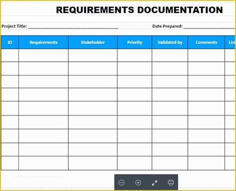 Requirements Gathering Template Excel Free Of Spreadsheet Examples And