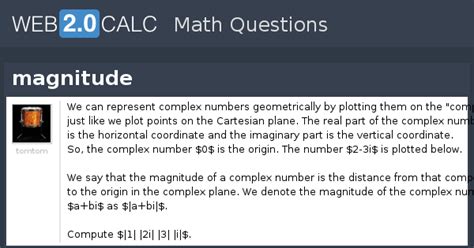 View Question Magnitude
