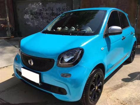 Smart鑽石天藍車身改色貼膜效果圖 每日頭條