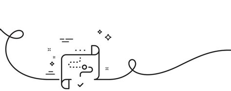 Execute Line Icon Approved Service Sign Royalty Free Vector