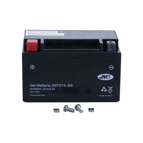 Gel Batterie JMT YTX7A 12 V 6 Ah Pluspol Links DIN 50615 12 Volt
