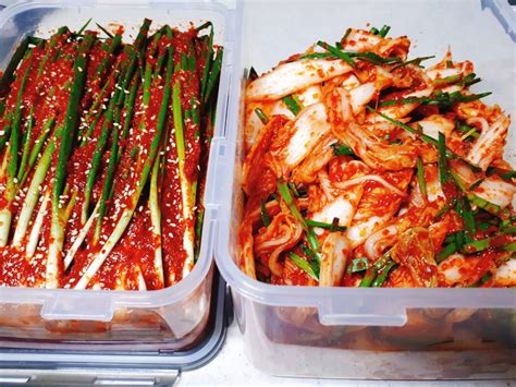 배추겉절이와 쪽파김치를 한번에