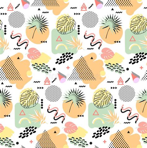 Abstract Retro Geometric Seamless Pattern Stock Illustrations 764060 Abstract Retro Geometric