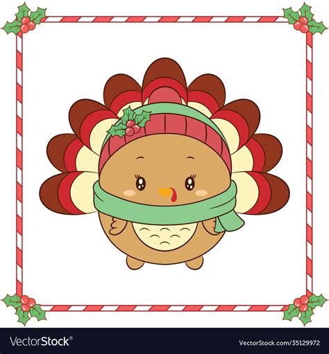 Cute Girl Turkey Cartoon