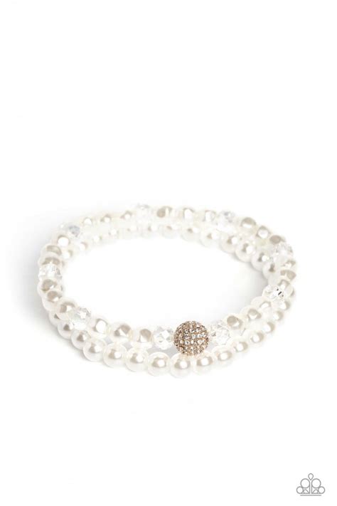 Paparazzi Bracelet ~ Countess Cutie Gold Paparazzi Jewelry Online