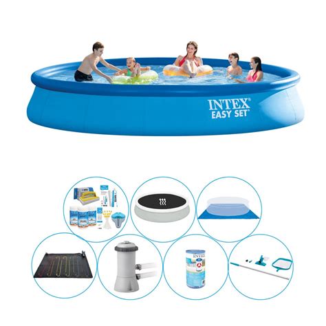 Paquet Confort De La Piscine Intex Easy Set Ronde 457x84 Cm Leroy