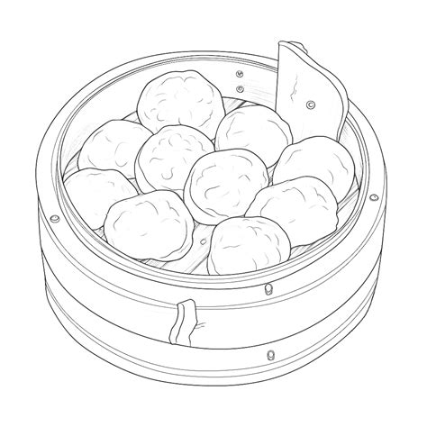 Dumplings Coloring Page Coloring Corner