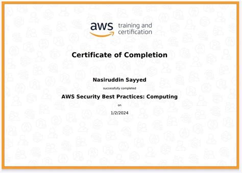 Sayyed Nasiruddin On Linkedin Completion Of Aws Security Best Practices