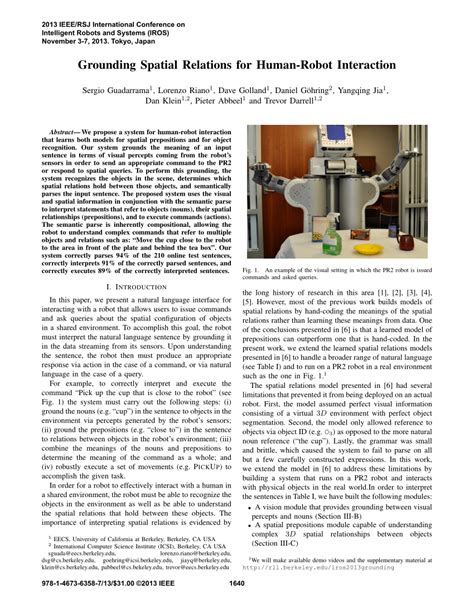 Pdf Grounding Spatial Relations For Human Robot Interaction