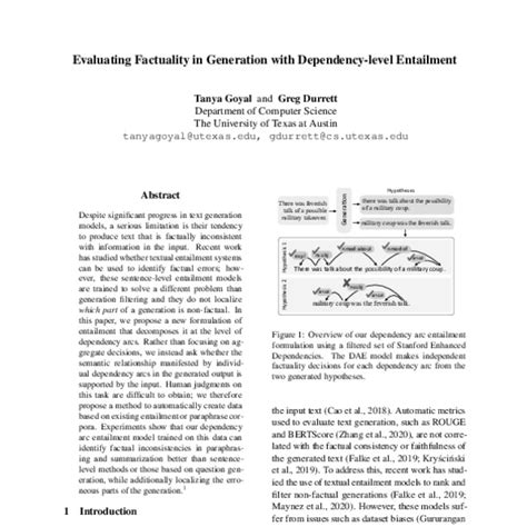 evaluating factuality in generation with dependency level entailment