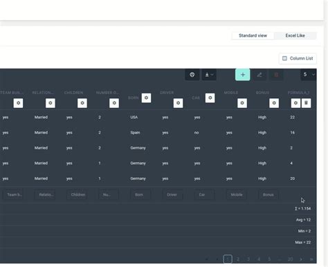 Update Fixed Headers Columns Calculated Functions For Formula