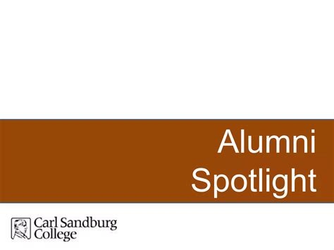 Alumni Spotlight Ppt