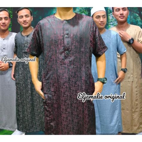 Jual Jubah Gamis Pria Motif Jaguar Gamis Jubah Muslim Pria Shopee Indonesia