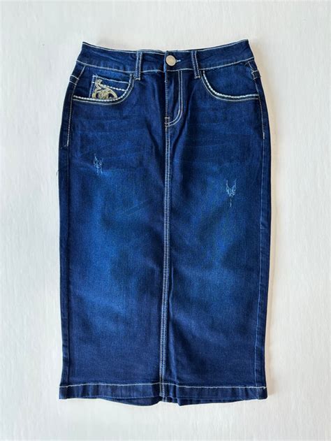 Melinda Denim Skirt Dark Wash The Klassy Girl Boutique