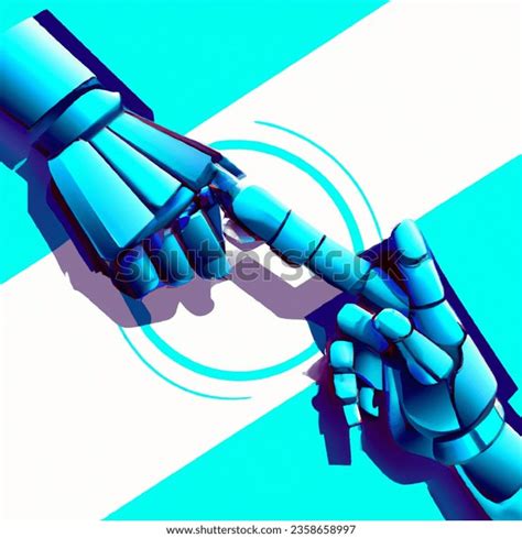 papercraft vectorstyle image robot arm human ai generated image