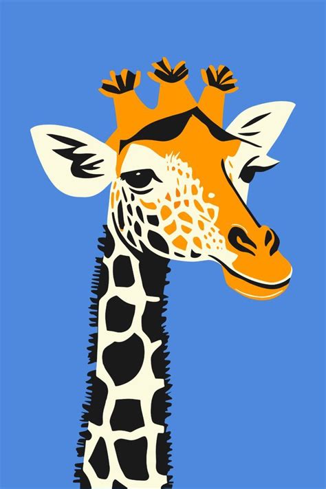 Proud Cute Giraffe Poster Print For Animal Lovers