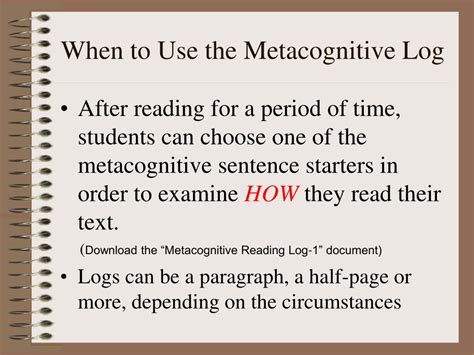 Ppt Extended Reading And Metacognitive Logs Powerpoint Presentation