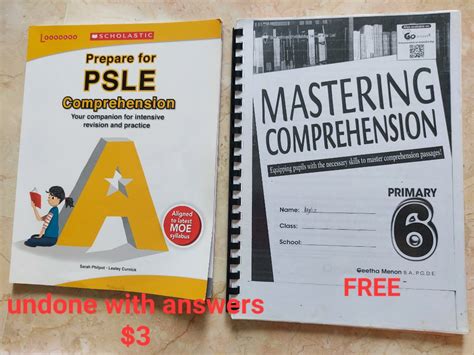P6 Primary Psle English Comprehension Hobbies And Toys Books