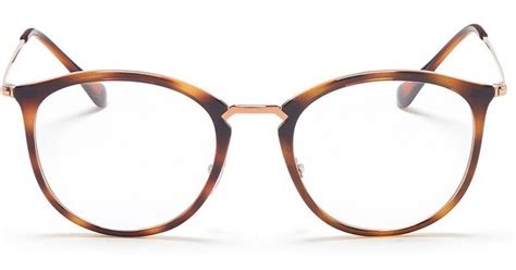 Ray Ban Rb7140 Metal Temple Tortoiseshell Acetate Round Optical
