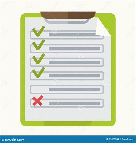 Check List Marks On Notepad Vector Icon Stock Vector Illustration Of